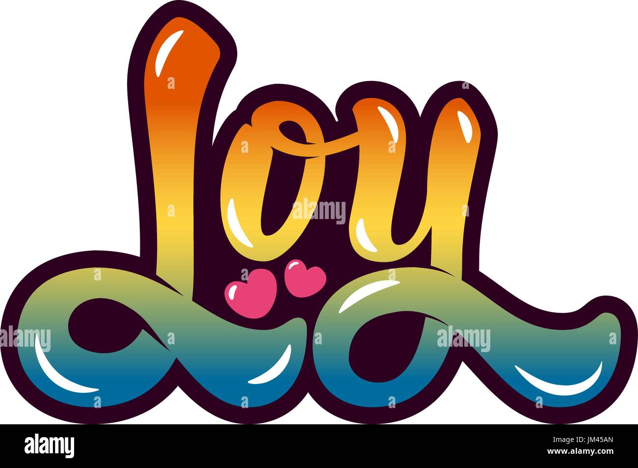 joy. Hand drawn lettering isolated on white background. Design element ...