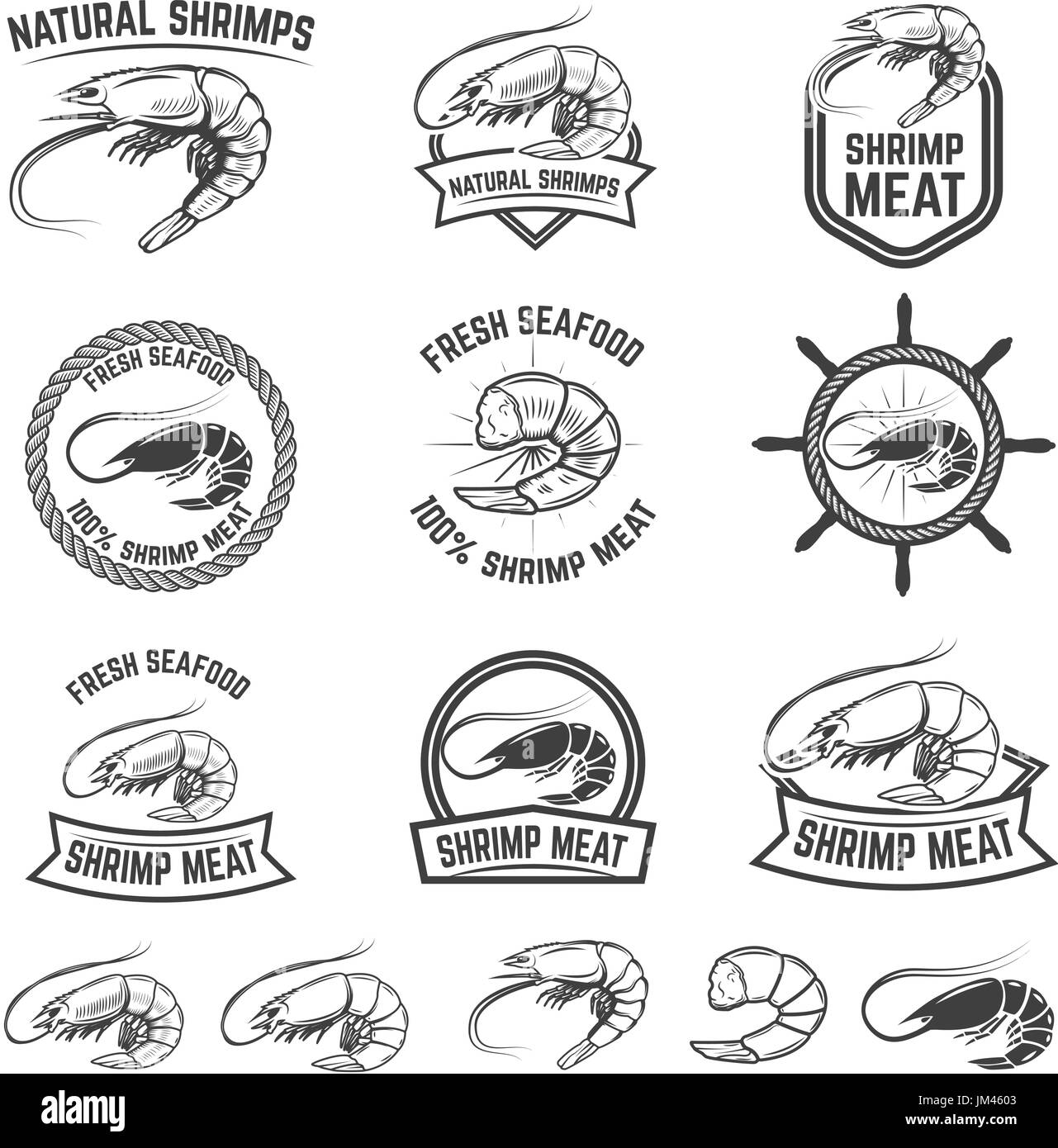 Tiger prawn Black and White Stock Photos & Images - Alamy