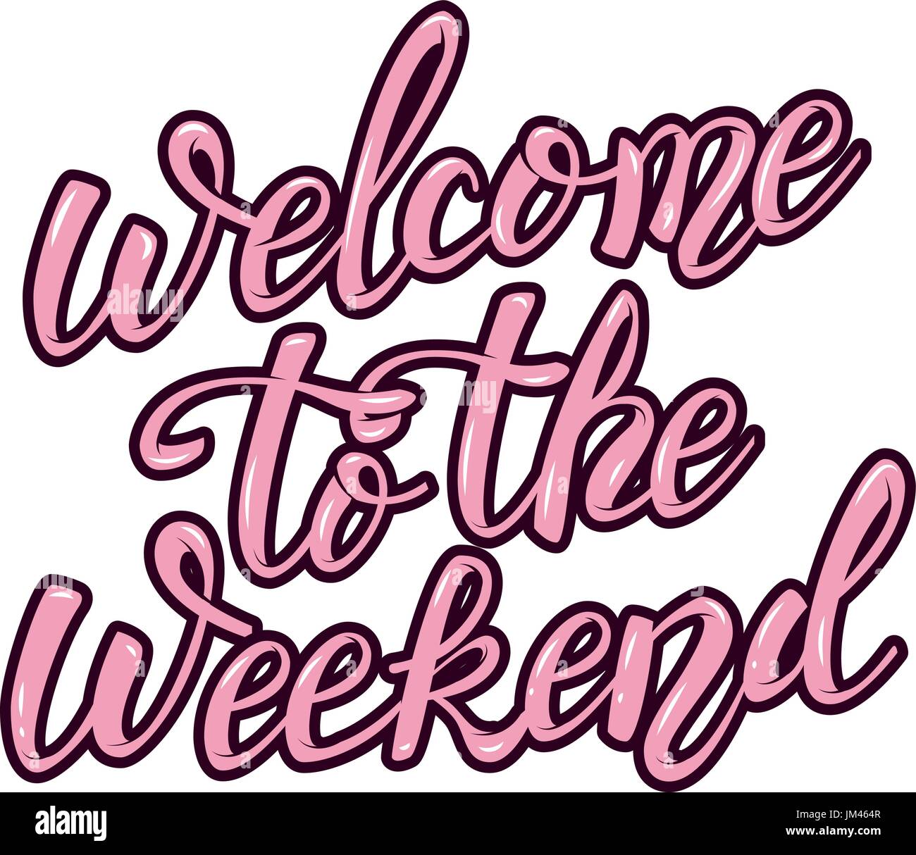 Weekend hand written lettering hi-res stock photography and images - Alamy