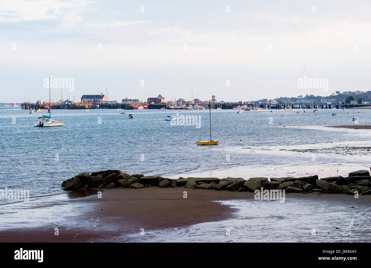 Seascape landscape blue ocean water Provincetown PTown Cape Cod MA ...