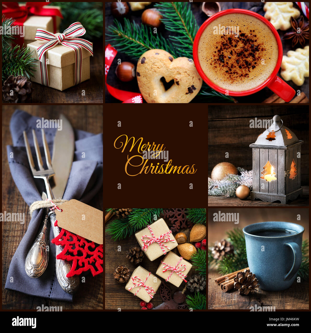 Christmas cookie baking and ingredients collage Stock Photo - Alamy