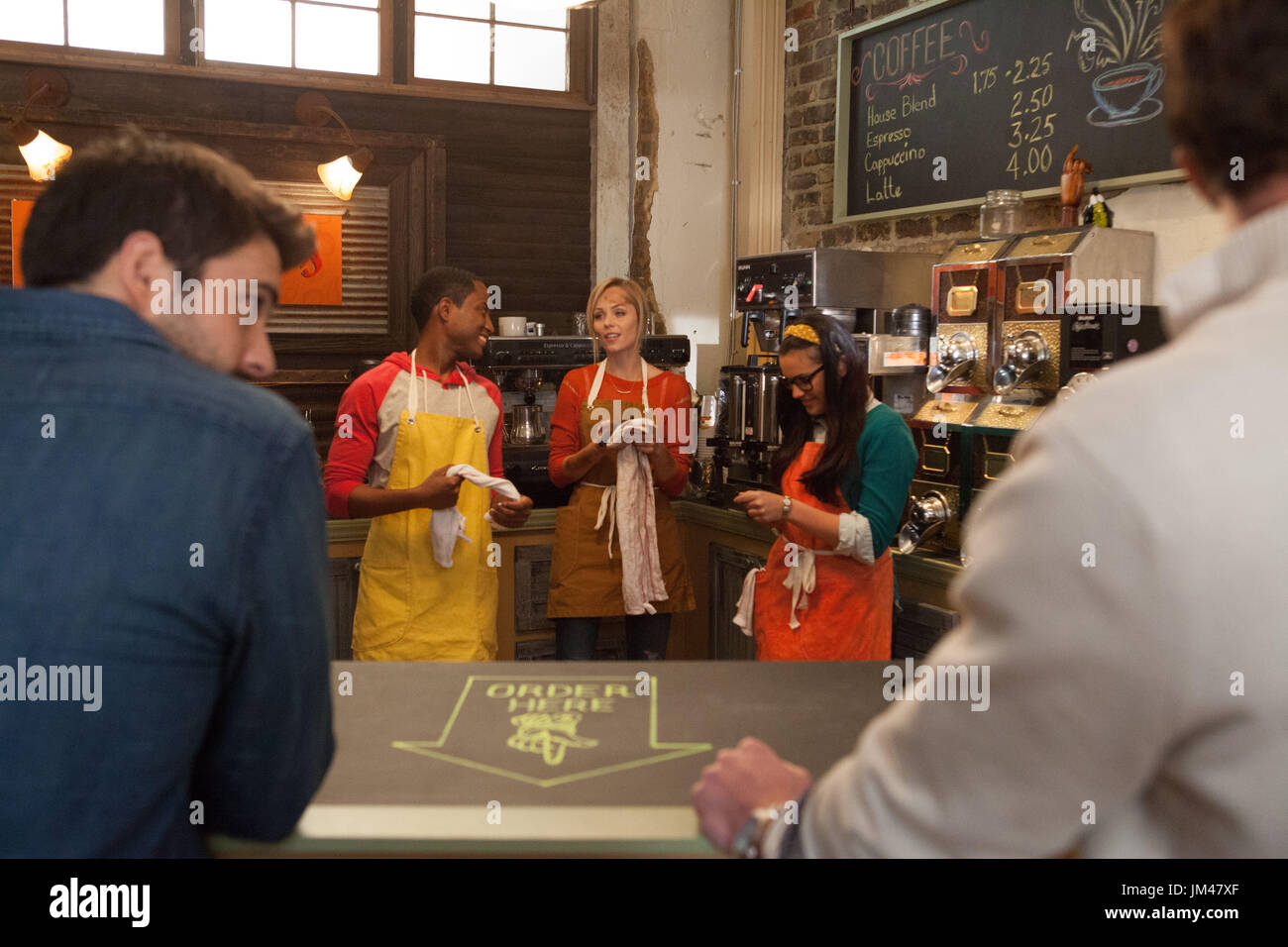 COFFEE SHOP, from left, Montrel Miller, Laura Vandervoort, Gabriela ...