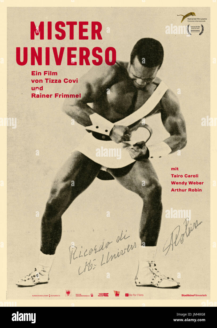 MISTER UNIVERSO, Austrian poster, Arthur Robin, 2016. © Be For Films ...