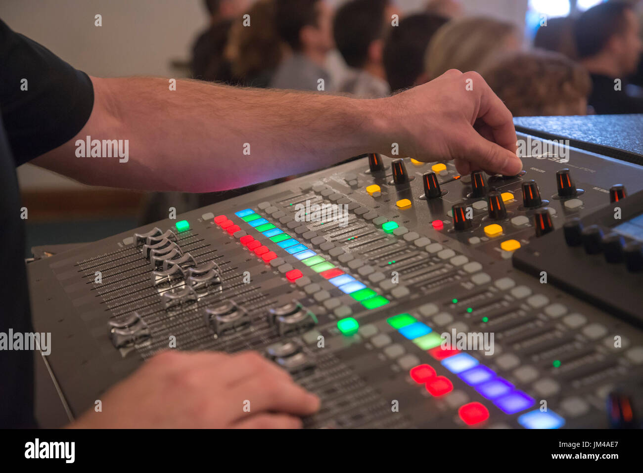 Music Control Board during a performance Stock Photo - Alamy