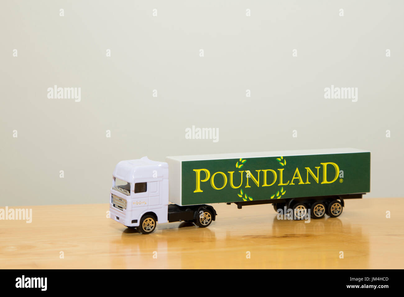 Toy lorry with Poundland written on the side Stock Photo - Alamy
