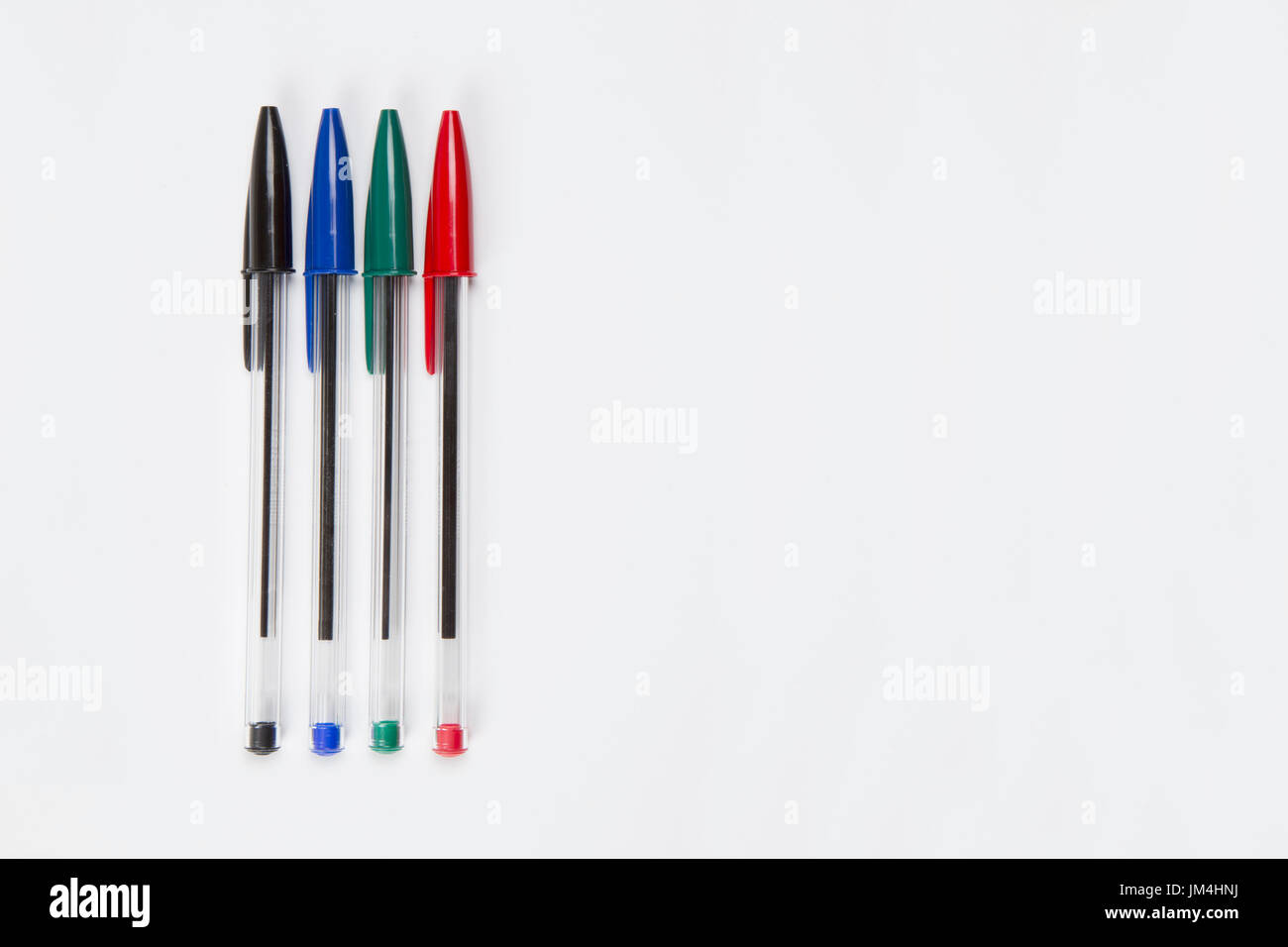 colored pens background with space foe text Stock Photo - Alamy