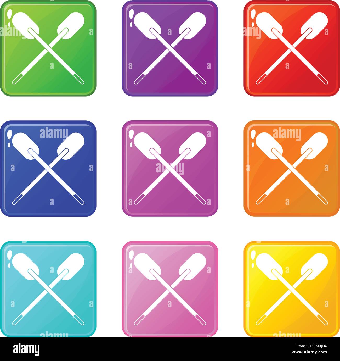 Two wooden crossed oars set 9 Stock Vector Image & Art - Alamy