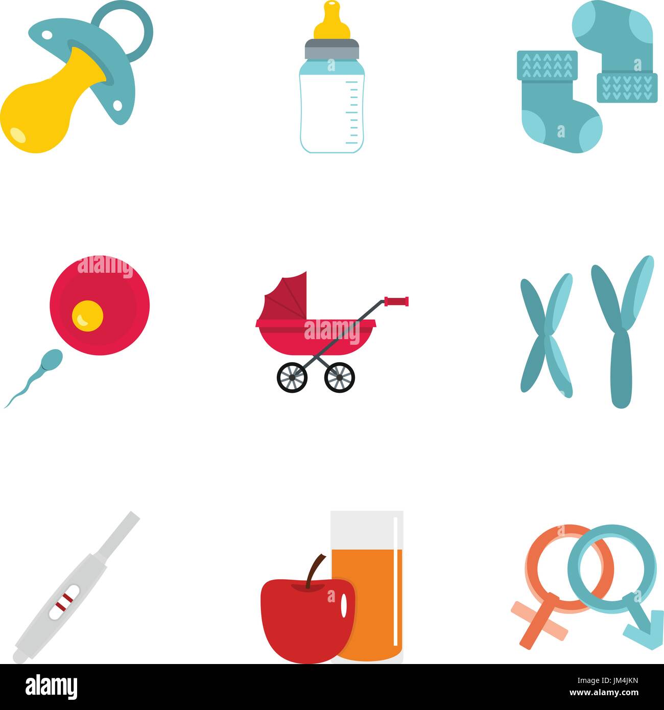 Pregnancy symbols icons set, flat style Stock Vector Image & Art - Alamy
