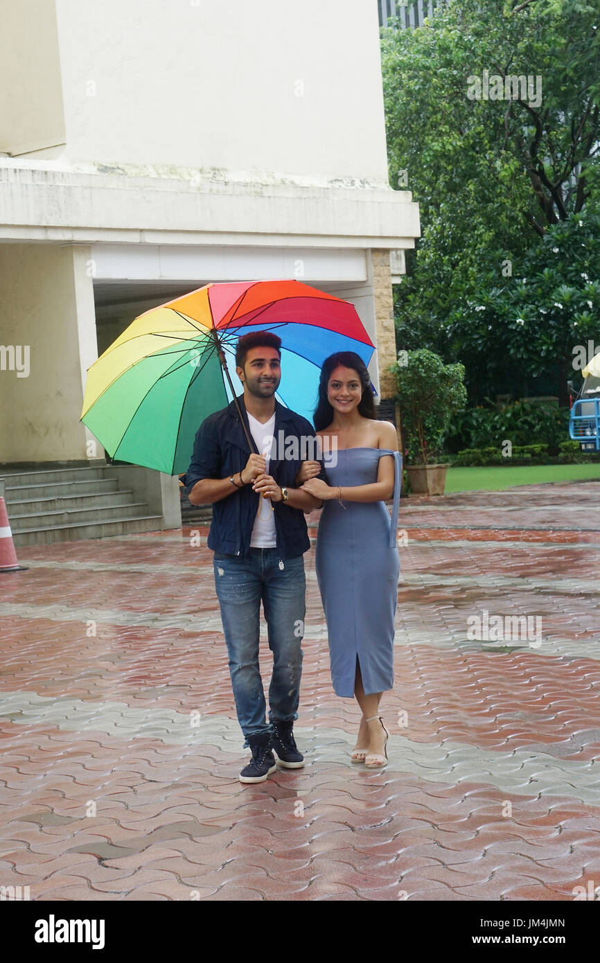 Mumbai,india,18th july 2017.Bollywood debutian actorAadar Jain and Anya ...