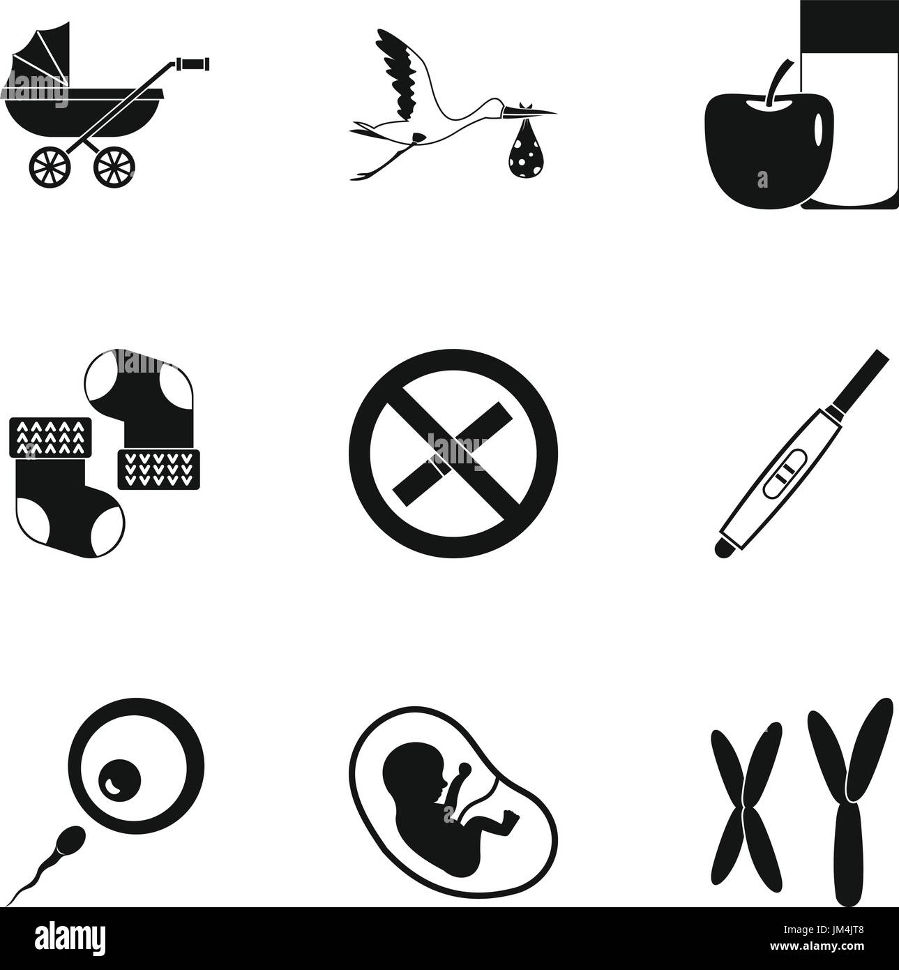 Pregnancy icons set, simple style Stock Vector Image & Art - Alamy