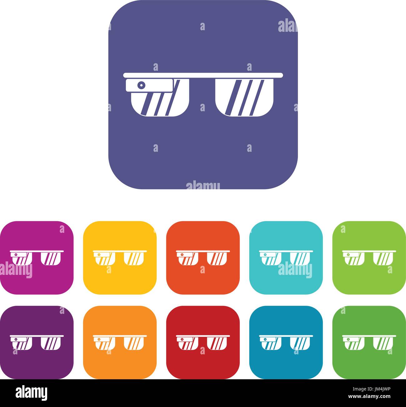 Smart glasses icons set Stock Vector Image & Art - Alamy