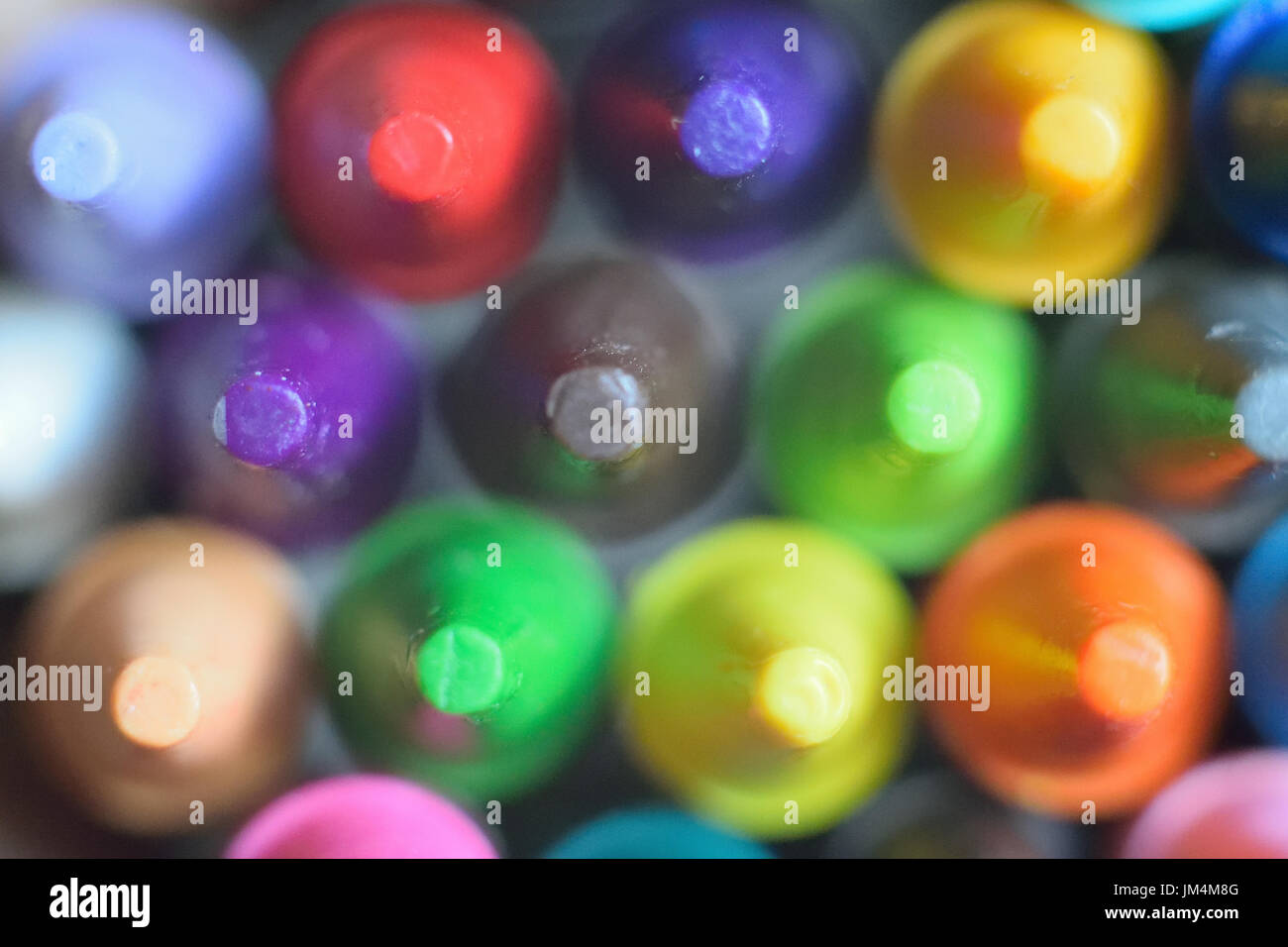 Macro details of colorful wax crayons Stock Photo - Alamy