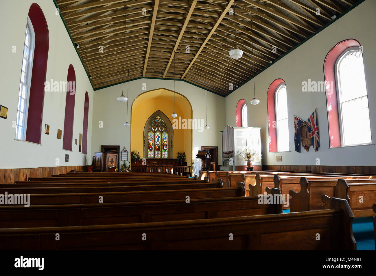 Interior of St Luke's Anglican Church in historic village of Richmond ...