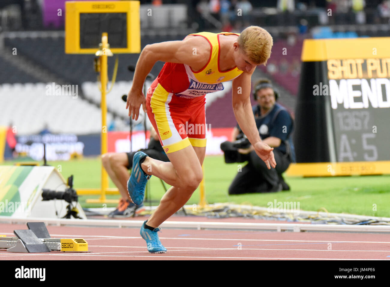 Jose Luis Fernandez Taular competing in the World Para Athletics ...