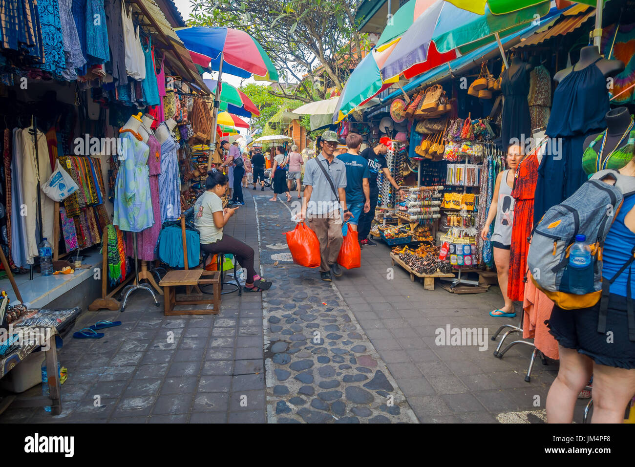 BALI, INDONESIA - MARCH 16, 2016: View of the commercial and trading ...