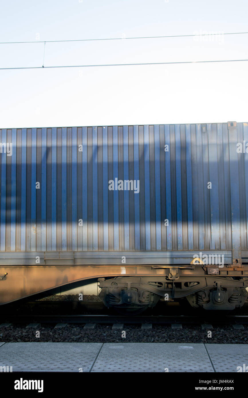 Freight train with cargo containers Stock Photo - Alamy