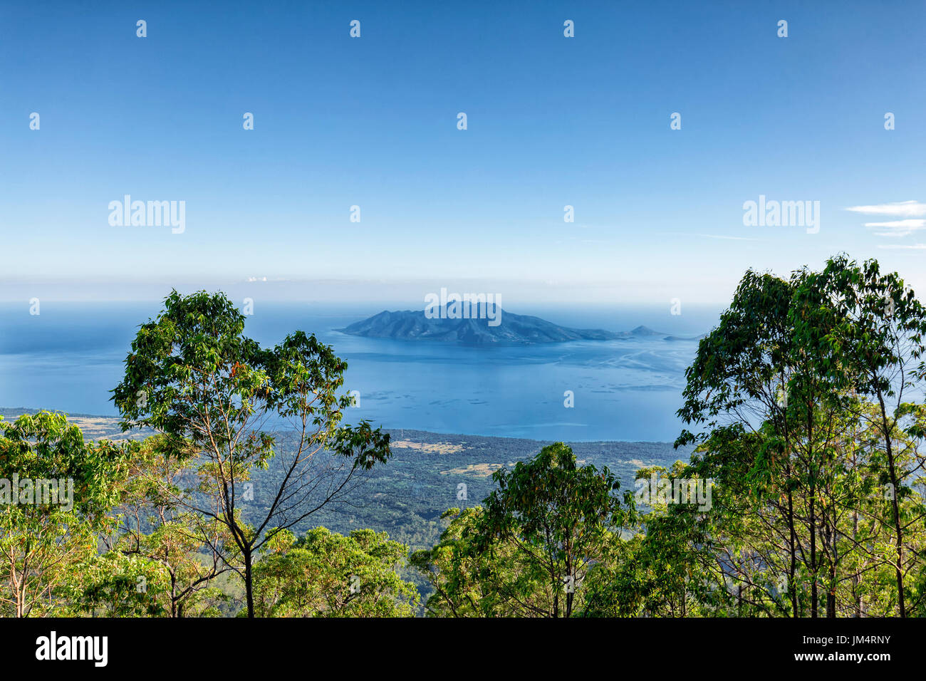 View of Pulau Besar island from Mount Egon, a stratovolcano on Flores ...