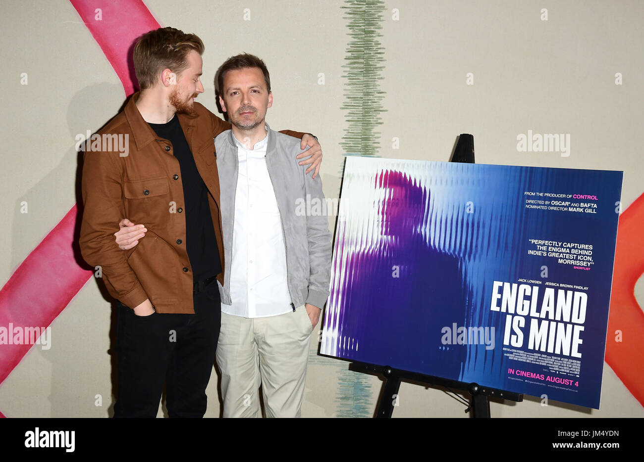 Jack Lowden and director Mark Gill arrive for a screening of England Is ...