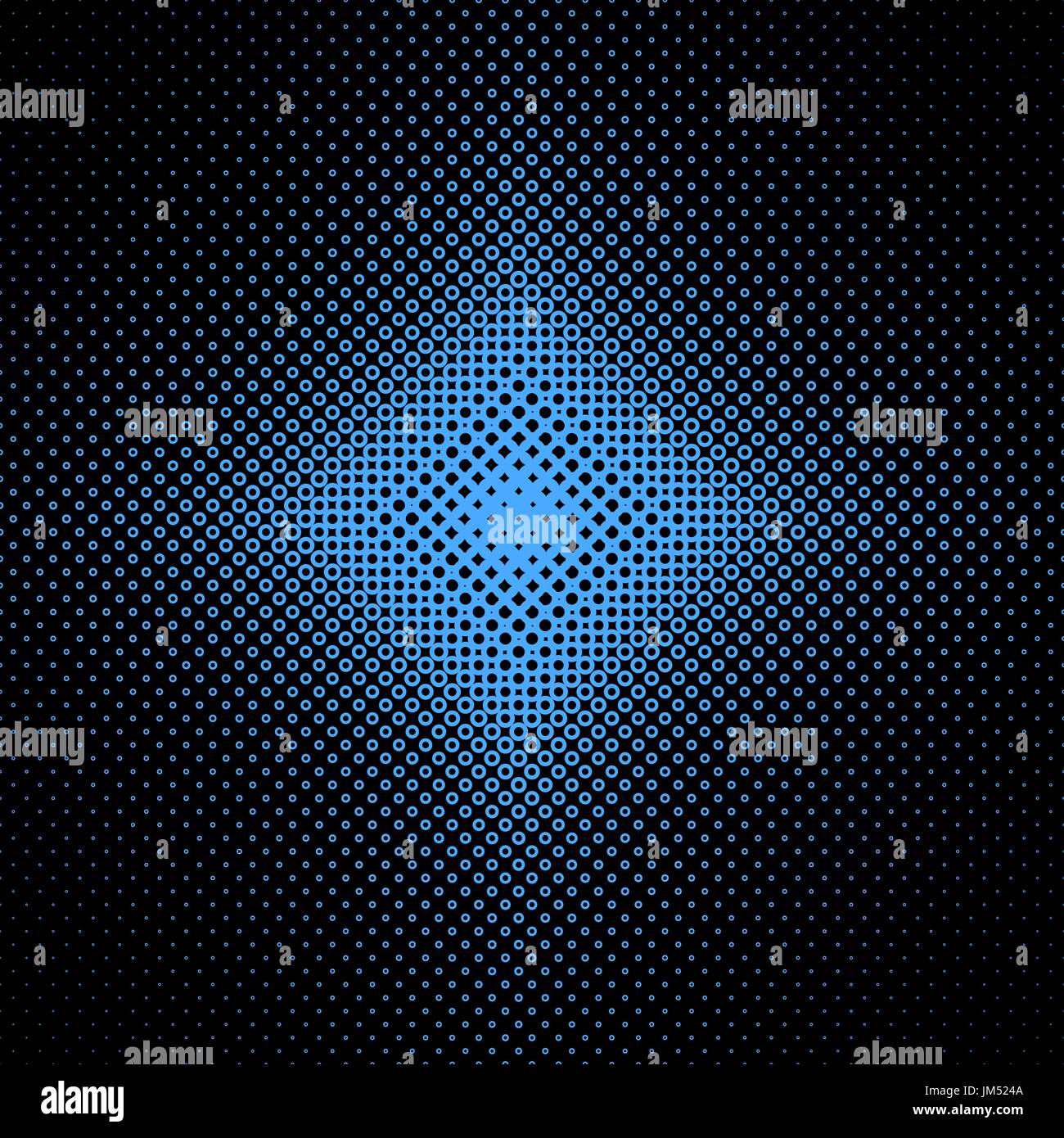 Symmetrical abstract halftone circle pattern background - vector ...