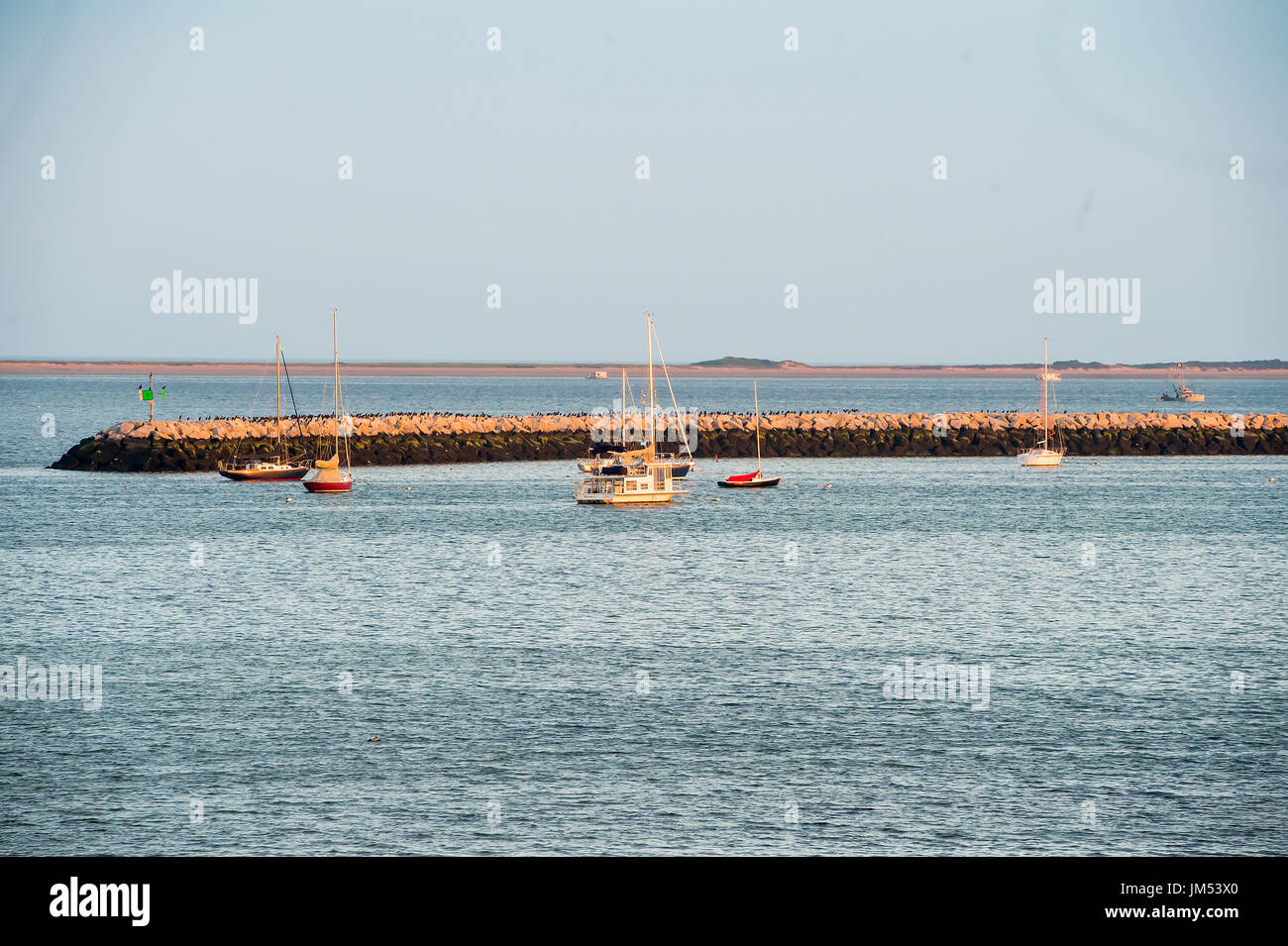 Seascape landscape blue ocean water Provincetown PTown Cape Cod MA ...