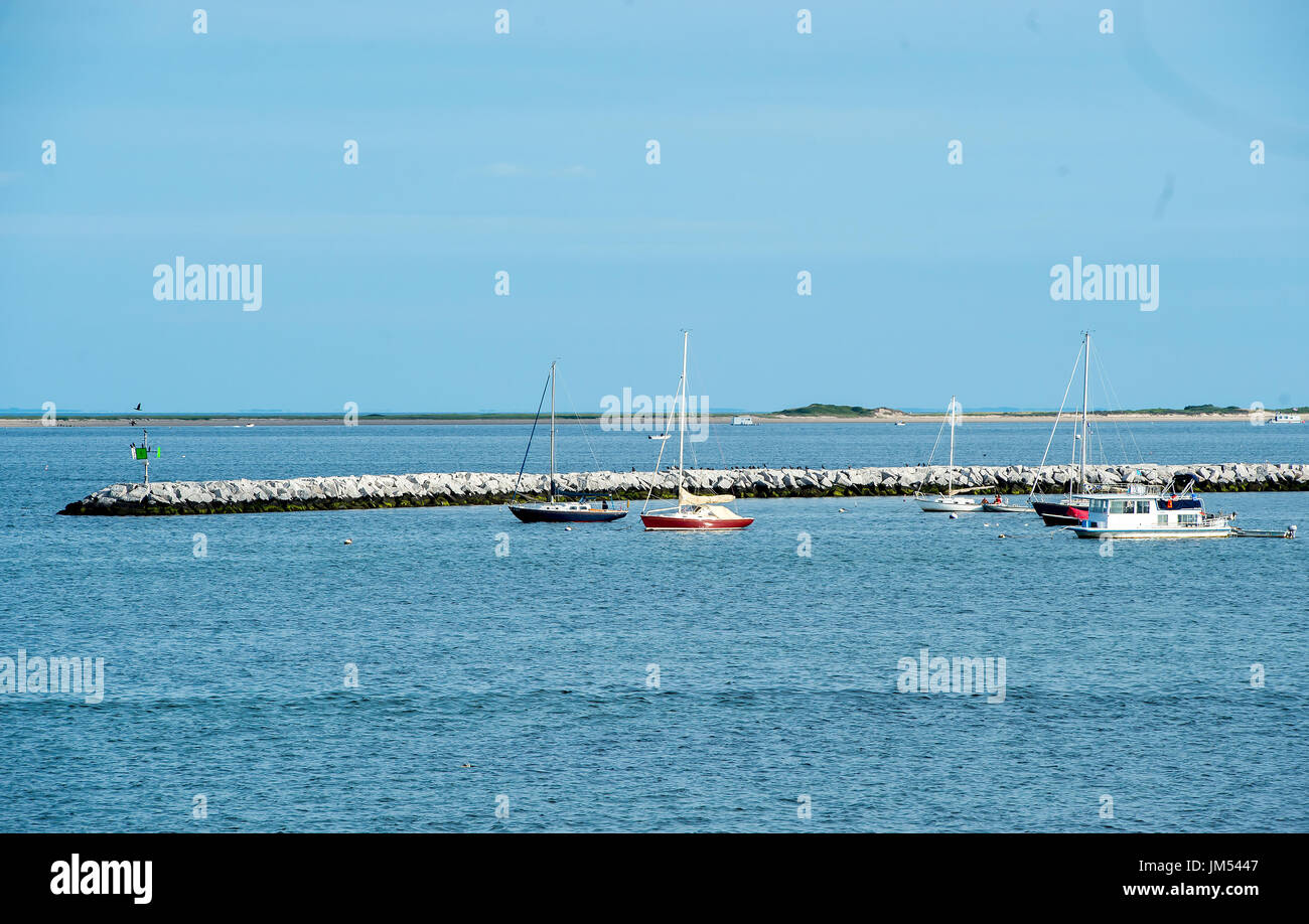 Seascape landscape blue ocean water Provincetown PTown Cape Cod MA ...