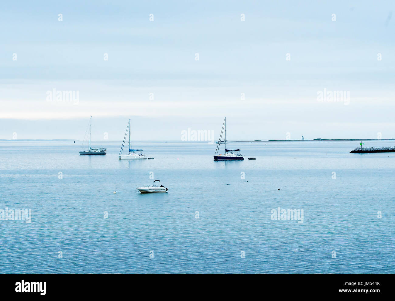 Seascape landscape blue ocean water Provincetown PTown Cape Cod MA ...
