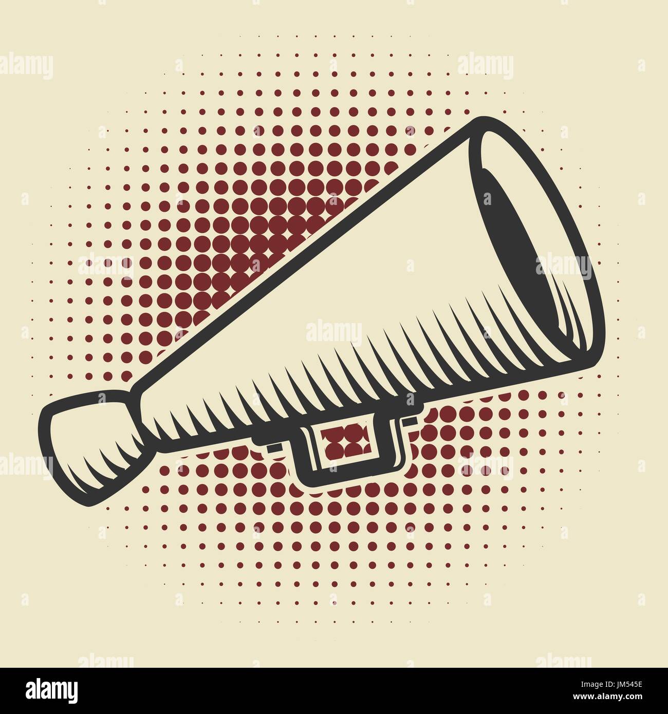 Megaphone illustration retro hi-res stock photography and images - Alamy