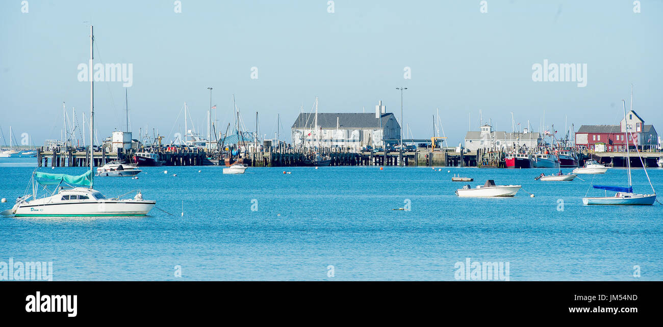 Seascape landscape blue ocean water Provincetown PTown Cape Cod MA ...