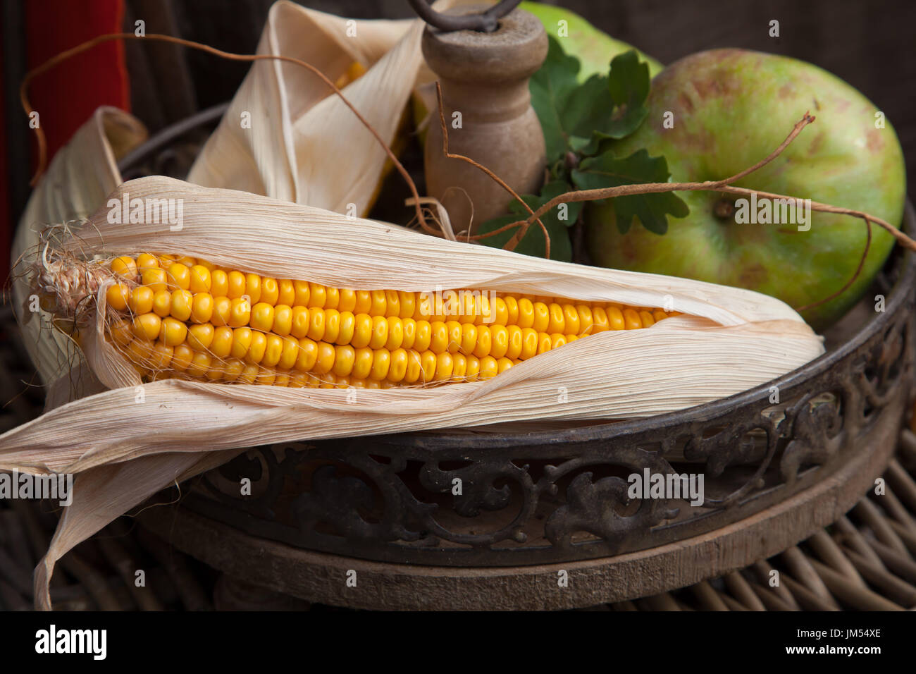 Corn cob decoration hi-res stock photography and images - Alamy