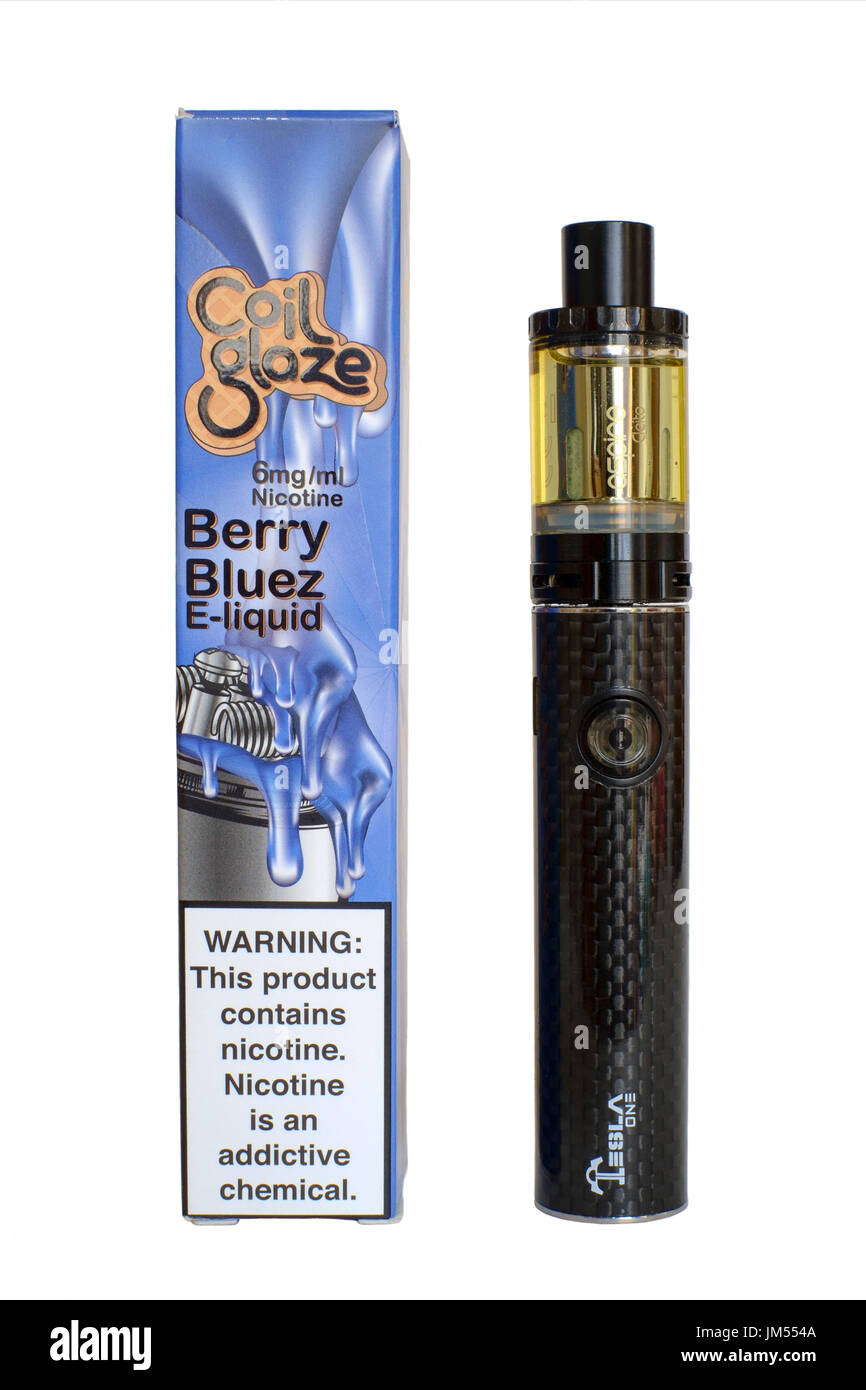 e liquid for electronic device vaping and vaporising mod Stock Photo ...