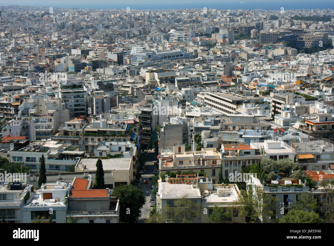 Aerial view of Athens, Greece Stock Photo - Alamy