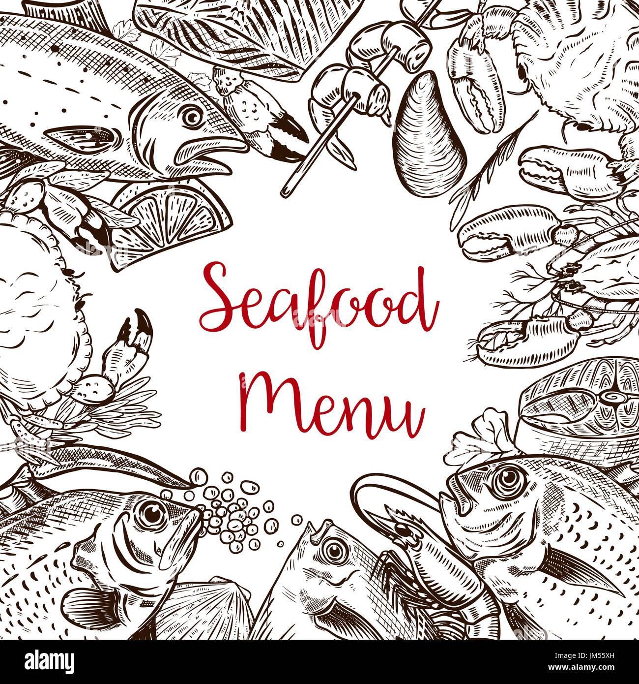 Lobster border hi-res stock photography and images - Alamy