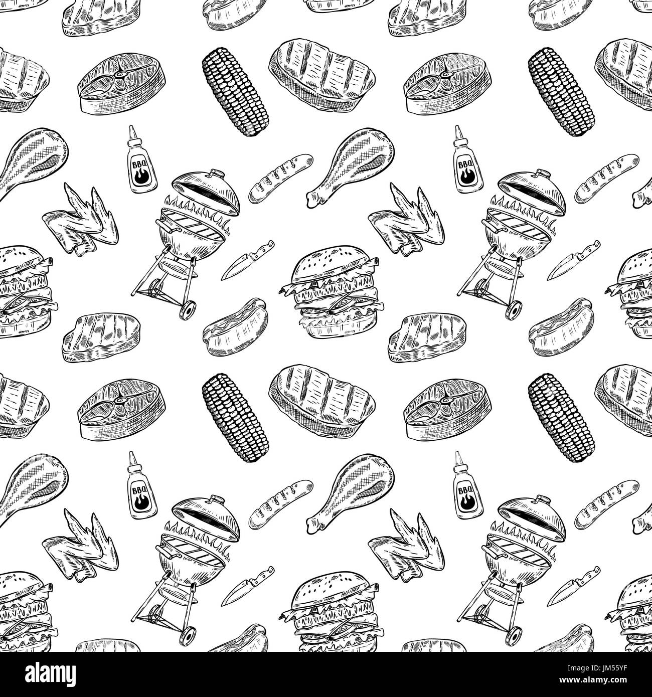 Lunch invitation illustration Black and White Stock Photos & Images - Alamy