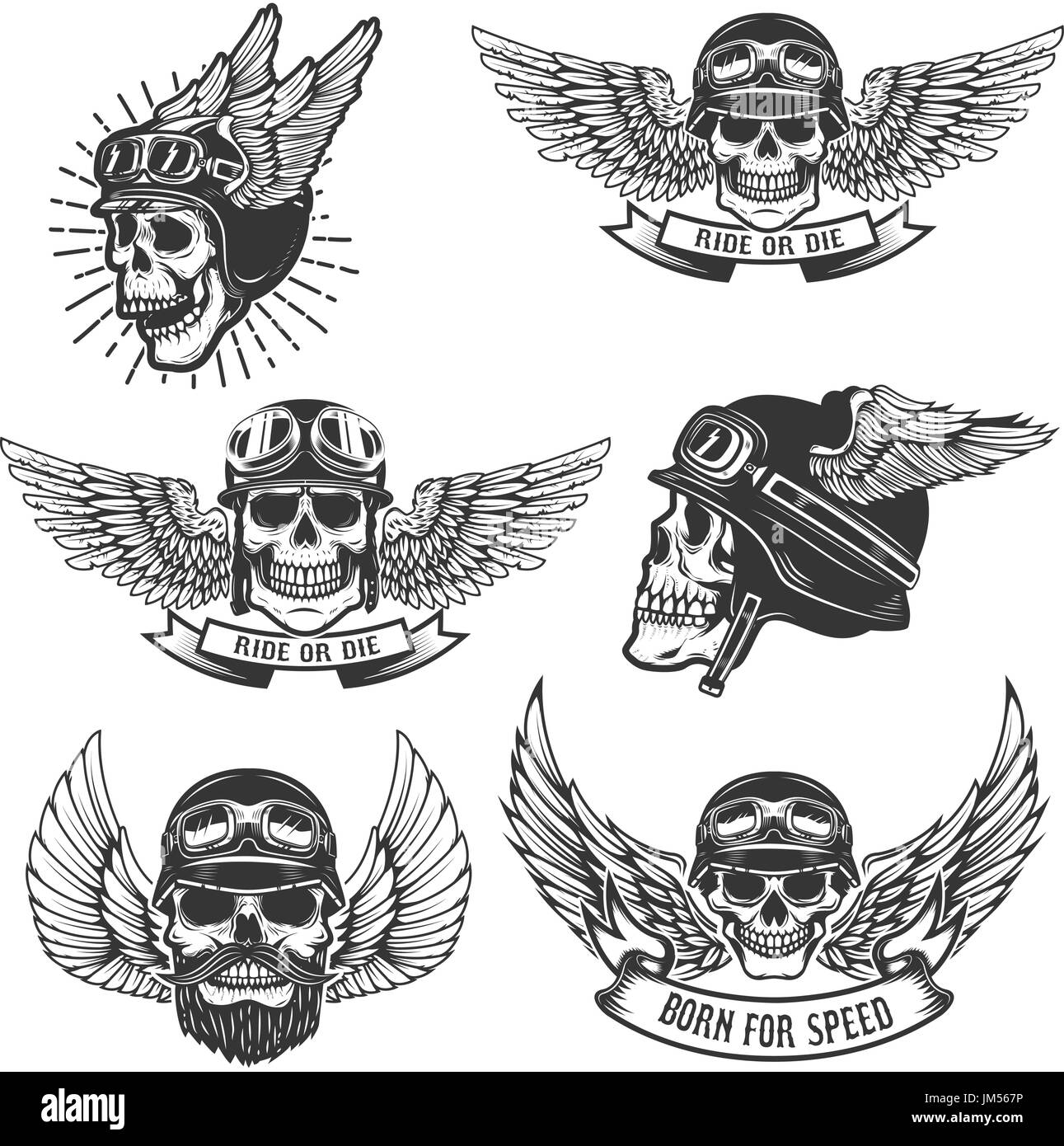 Motorcycle logo Black and White Stock Photos & Images - Alamy