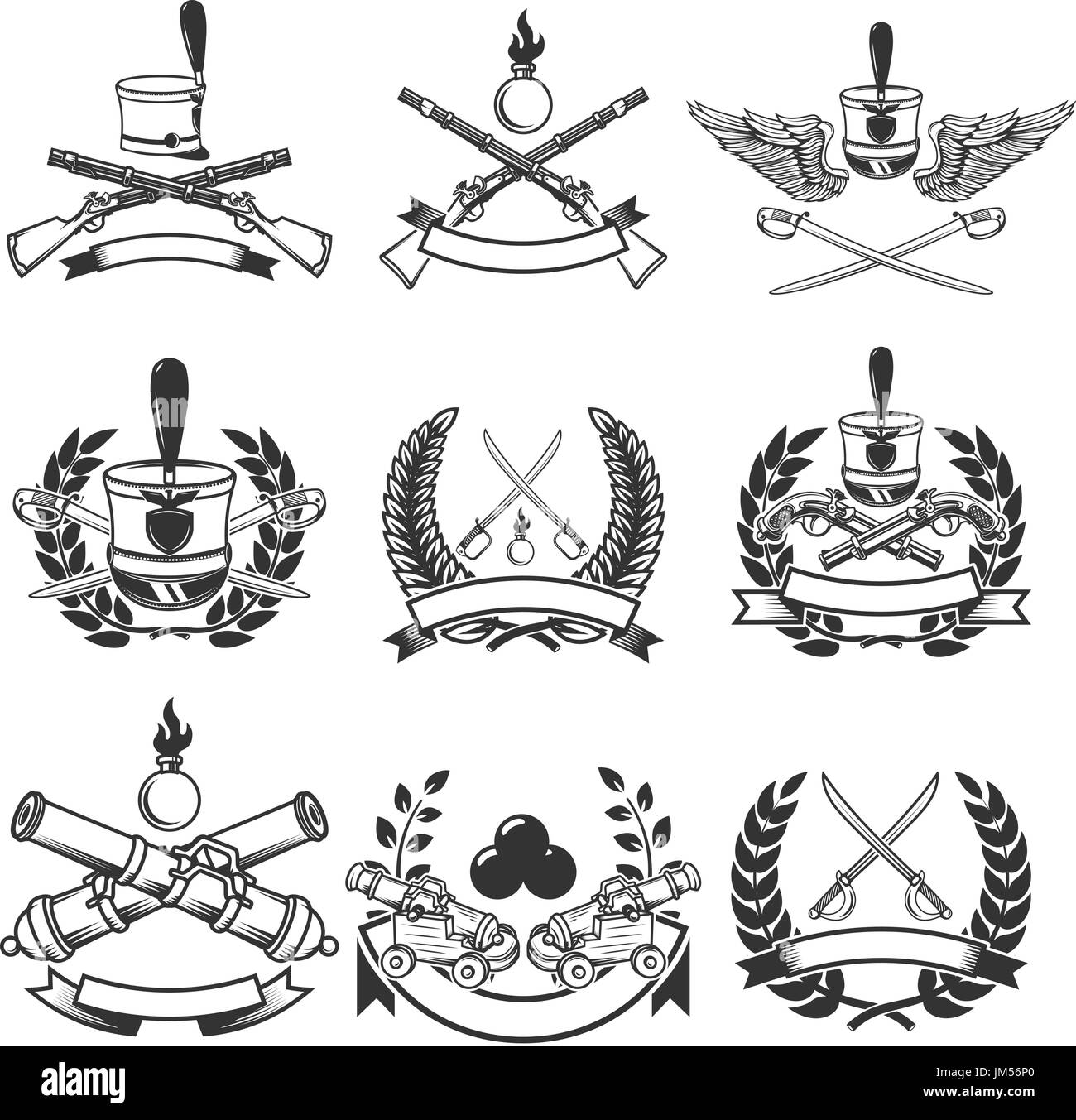 Cannons historical Stock Vector Images - Alamy