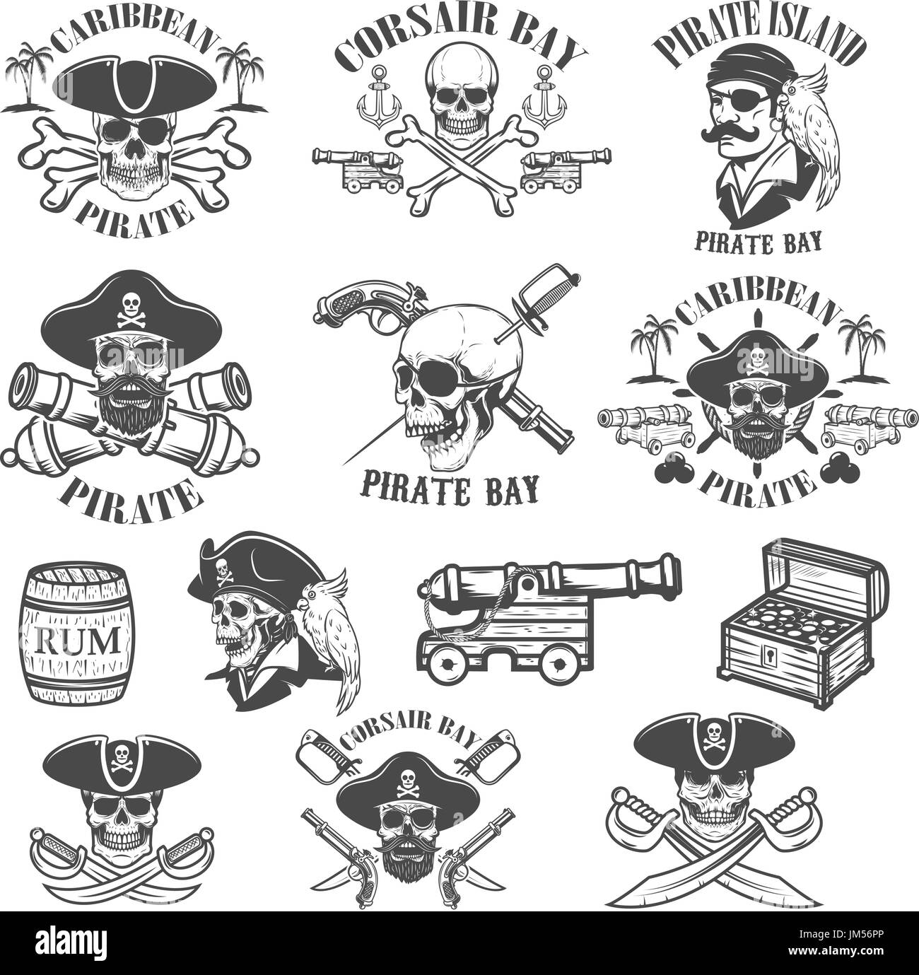 Pirate musket isolated Stock Vector Images - Alamy