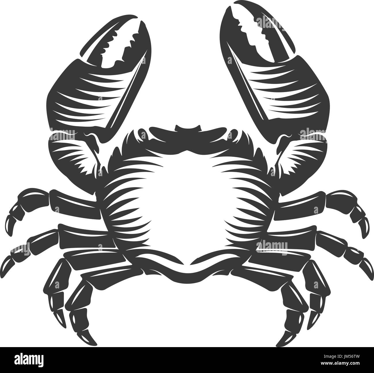Crab icon isolated on white background. Vector illustration Stock ...