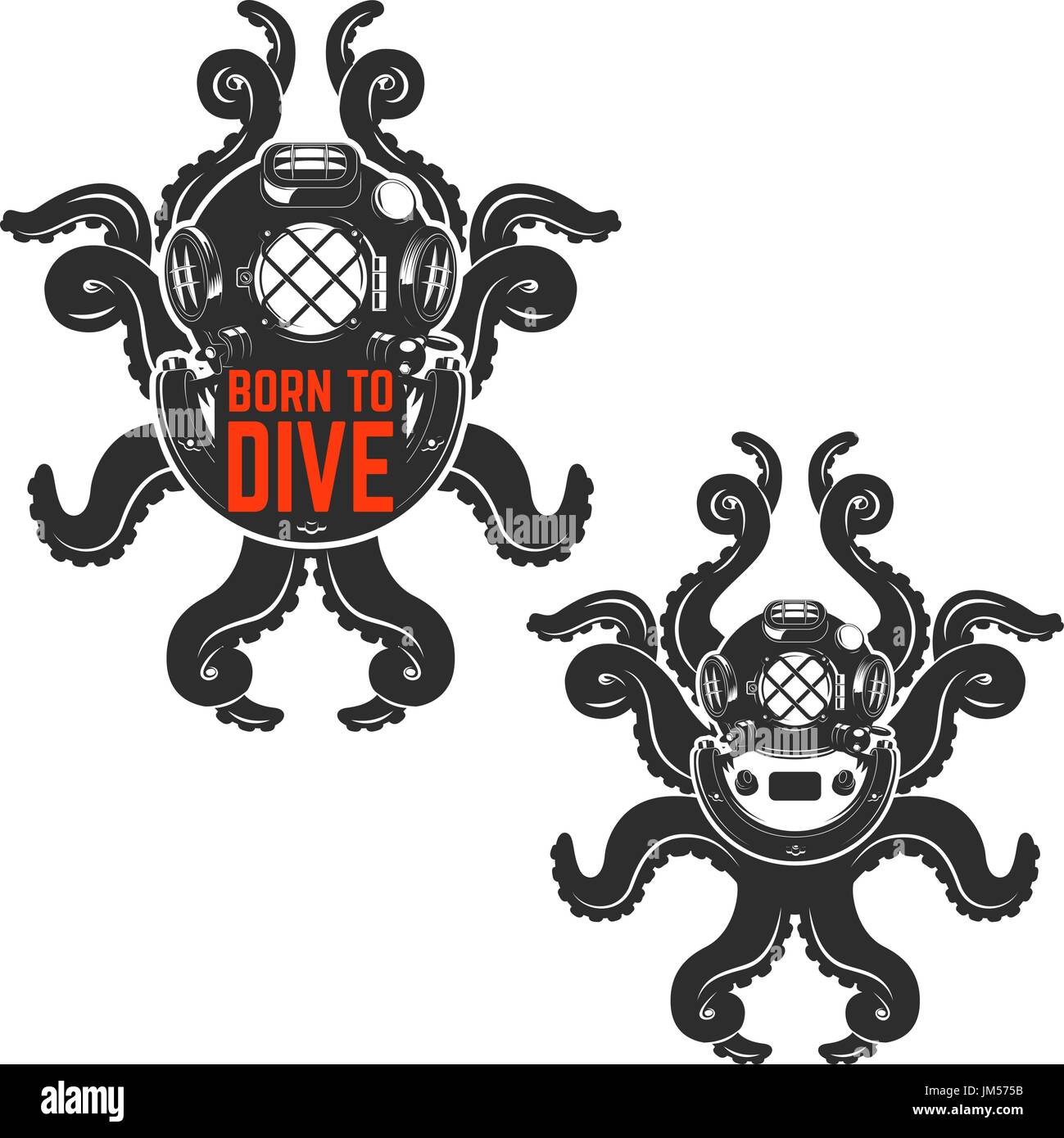Copper diving helmet Stock Vector Images - Alamy