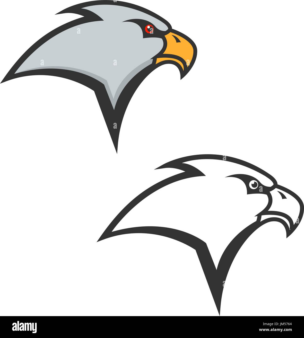 Eagle head icon isolated on white background. Vector design element ...