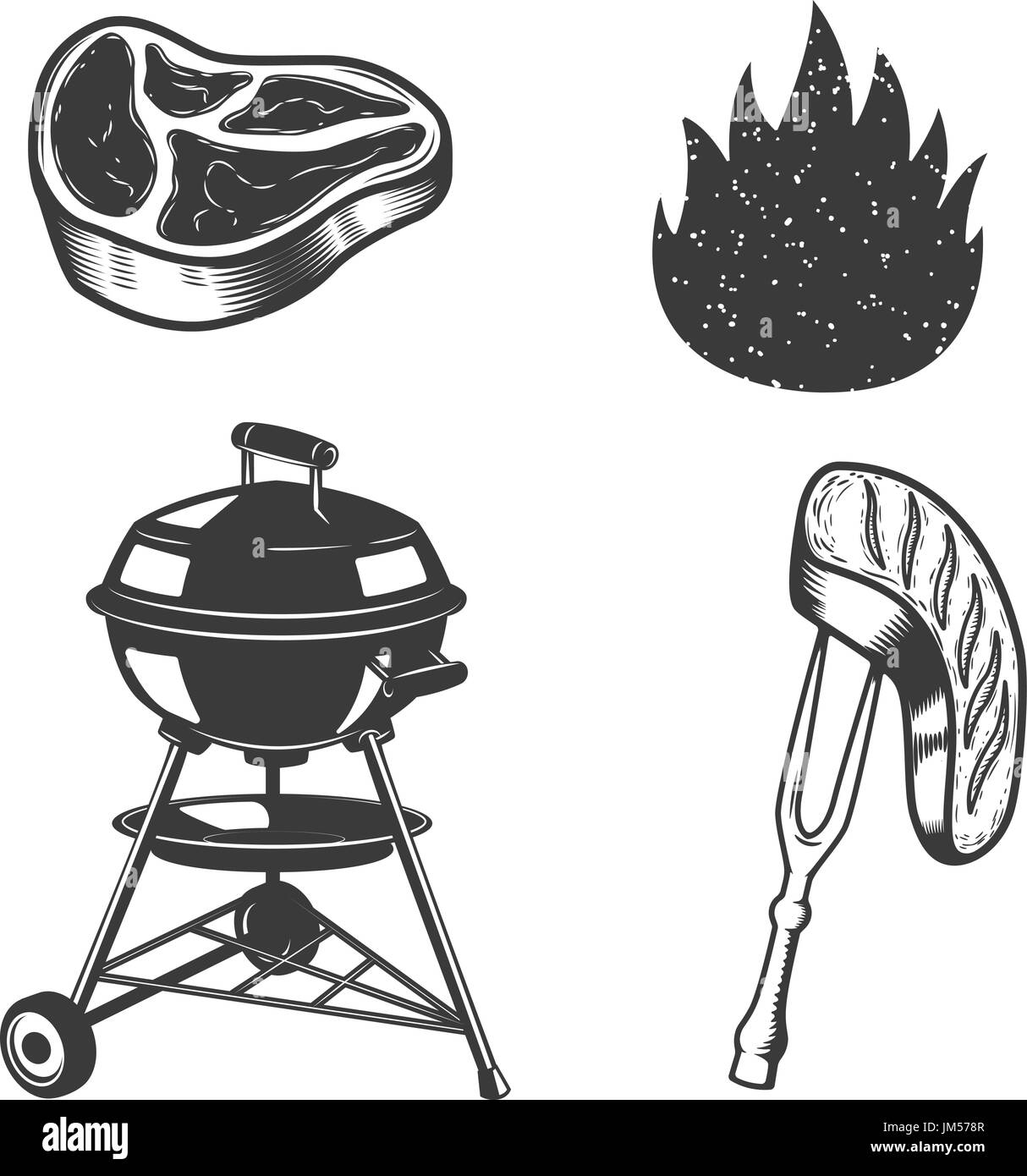 Grill Meat Vector