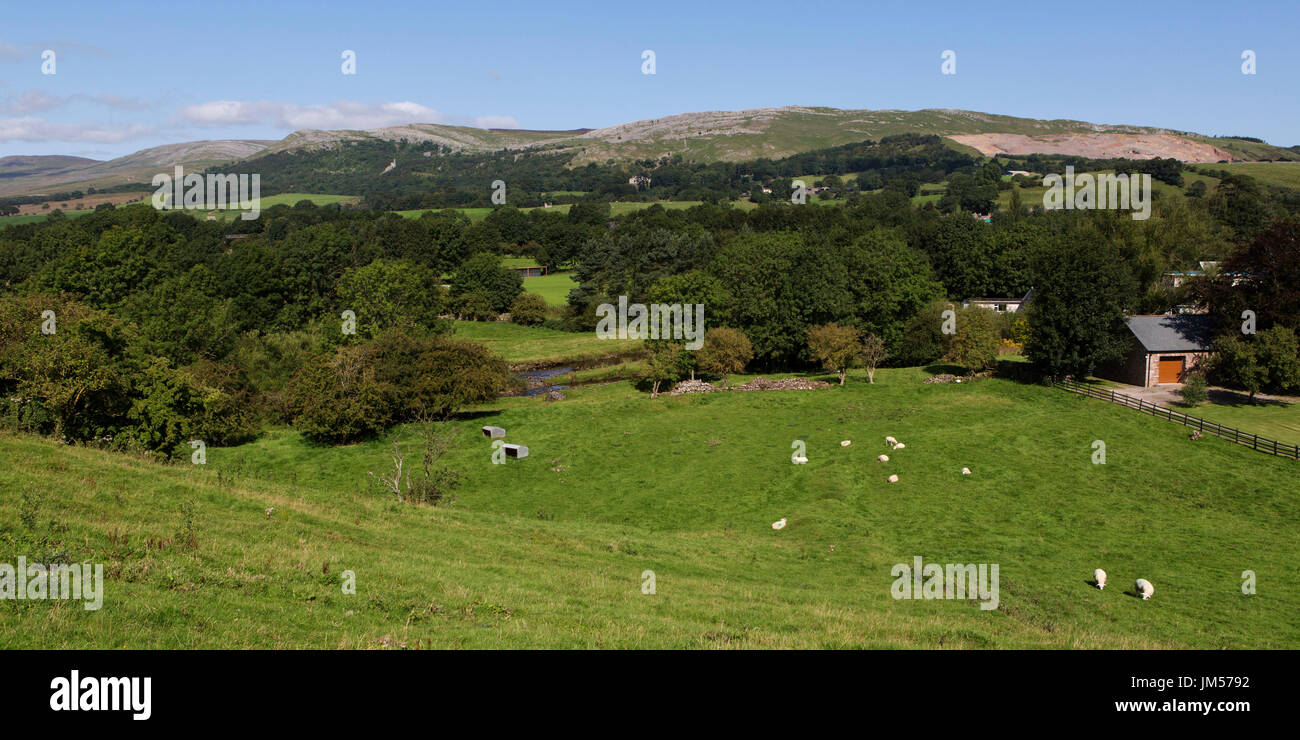 Pastoral land in the Eden Valley in Cumbria, England. The rolling ...