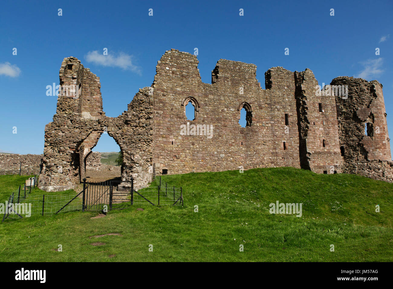 Brough Castle in the Eden Valley in Cumbria, England. The castle was ...