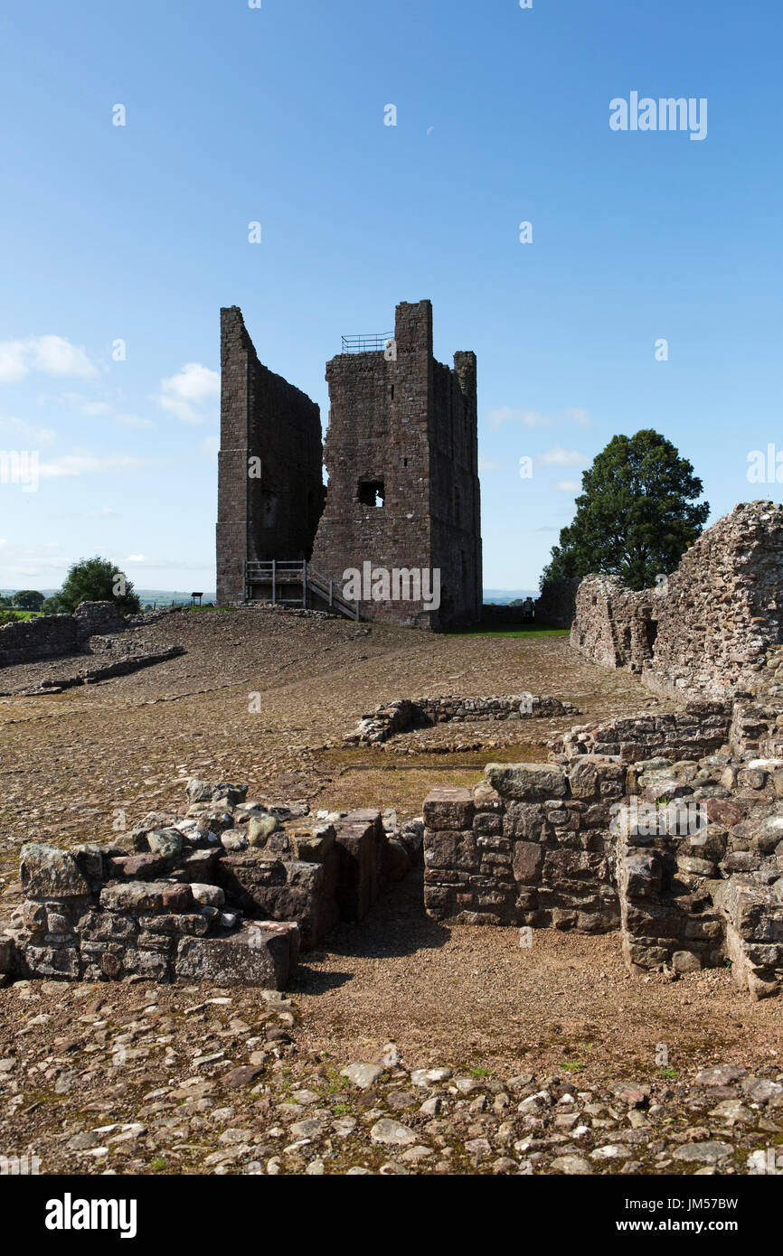 Brough Castle in the Eden Valley in Cumbria, England. The castle was ...