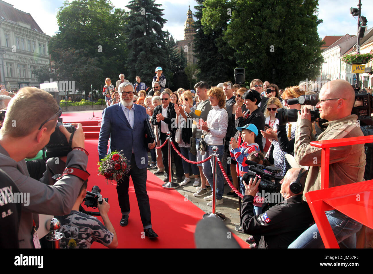 17 June 2017, Czech actor Jiri Bartoska receiving the Festival ...