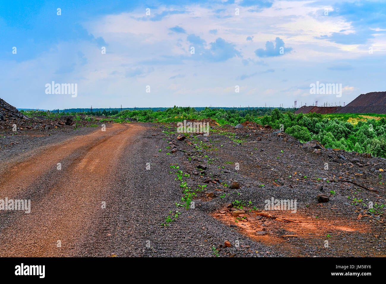 Dumps rock mountains from industrial quarries Stock Photo - Alamy