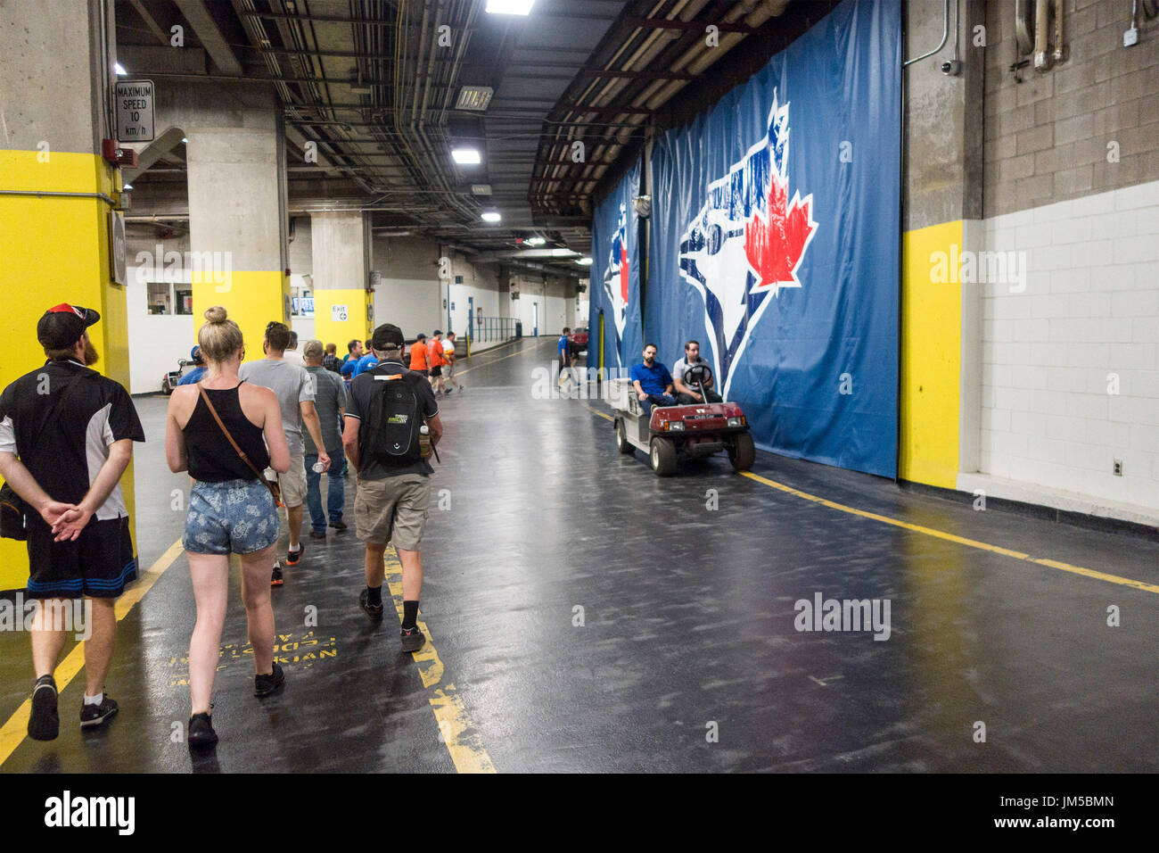 Tourists underground heading to the visiting players entrance to the ...