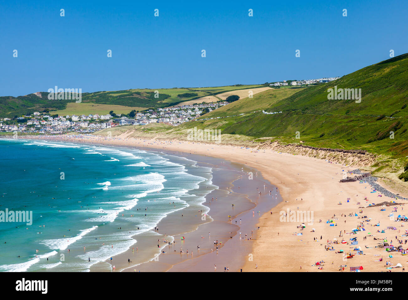 Woolacombe devon beach hi-res stock photography and images - Alamy