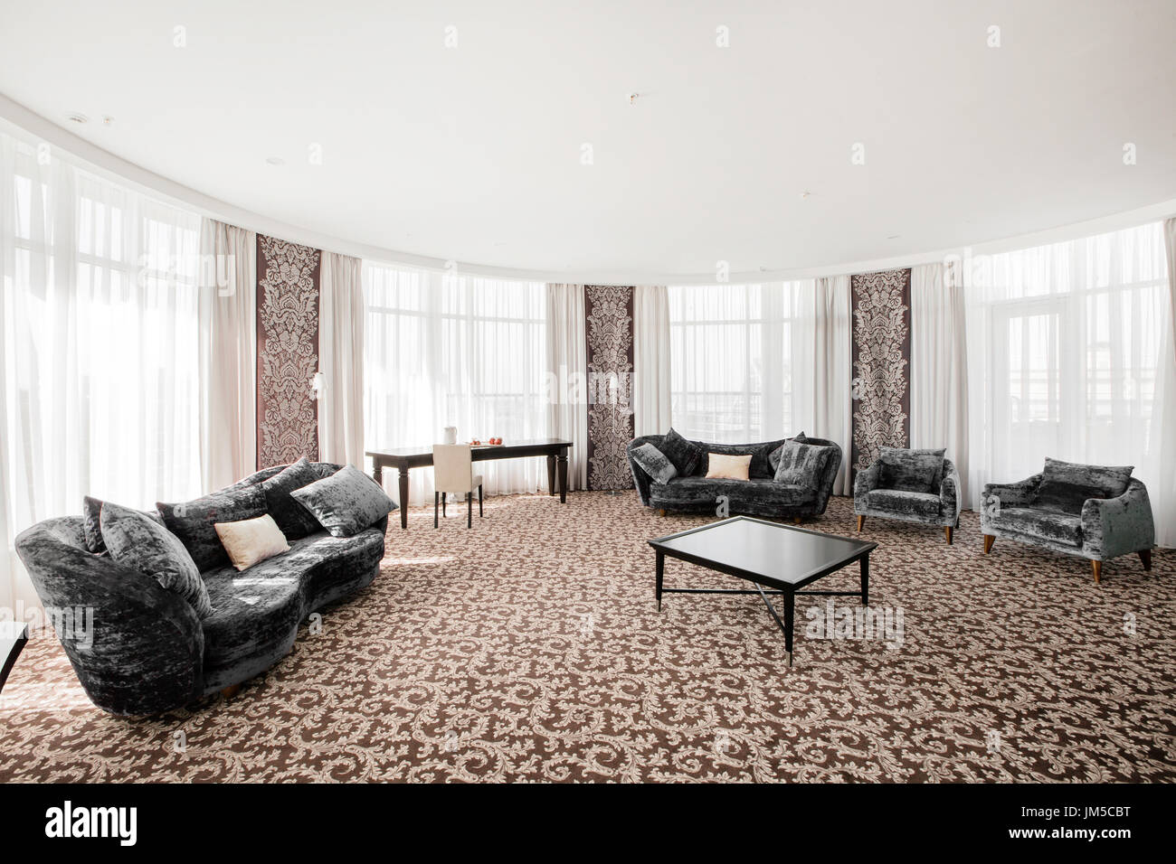 Hotel apartment, living room interior in the morning Stock Photo - Alamy