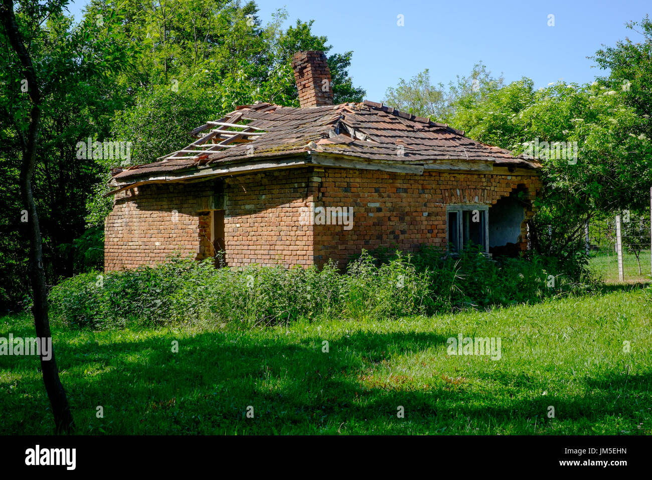 derelict abandoned house in a rural area in zala county hungary Stock ...