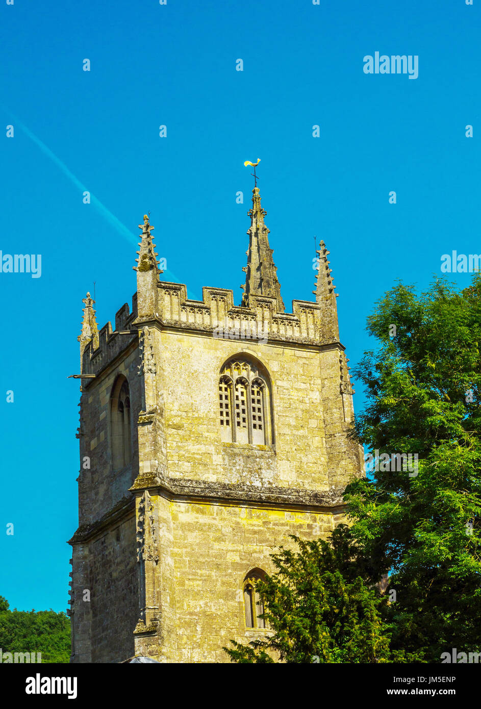 Old building stylized for historical castle, characteristic turrets ...